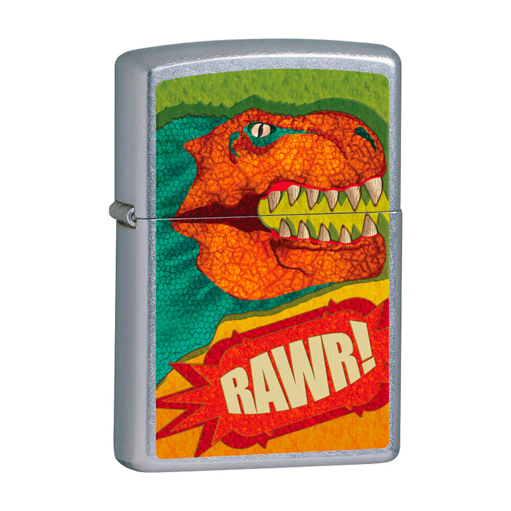 NEW ZIPPO STREET CHROME T-REX LIGHTER